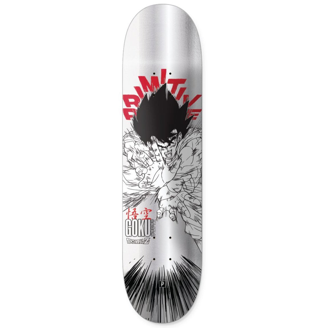Primitive x Dragonball Z Goku Energy Skateboard Deck - Silver
