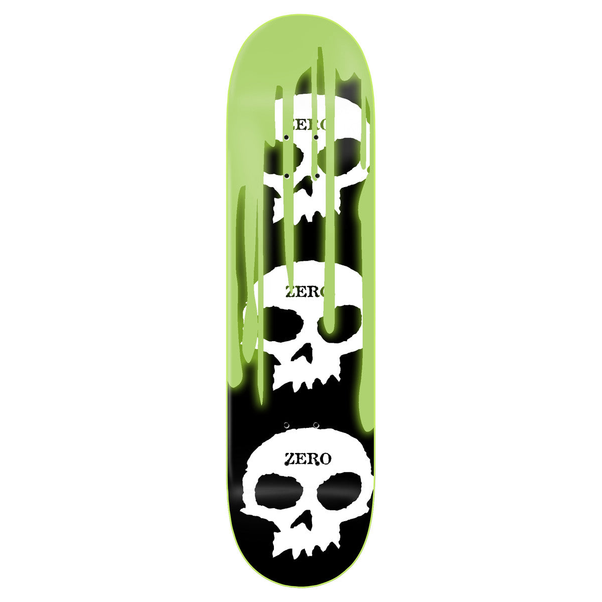 Zero 3 Skull Blood Skateboard Deck - Glow Ooze