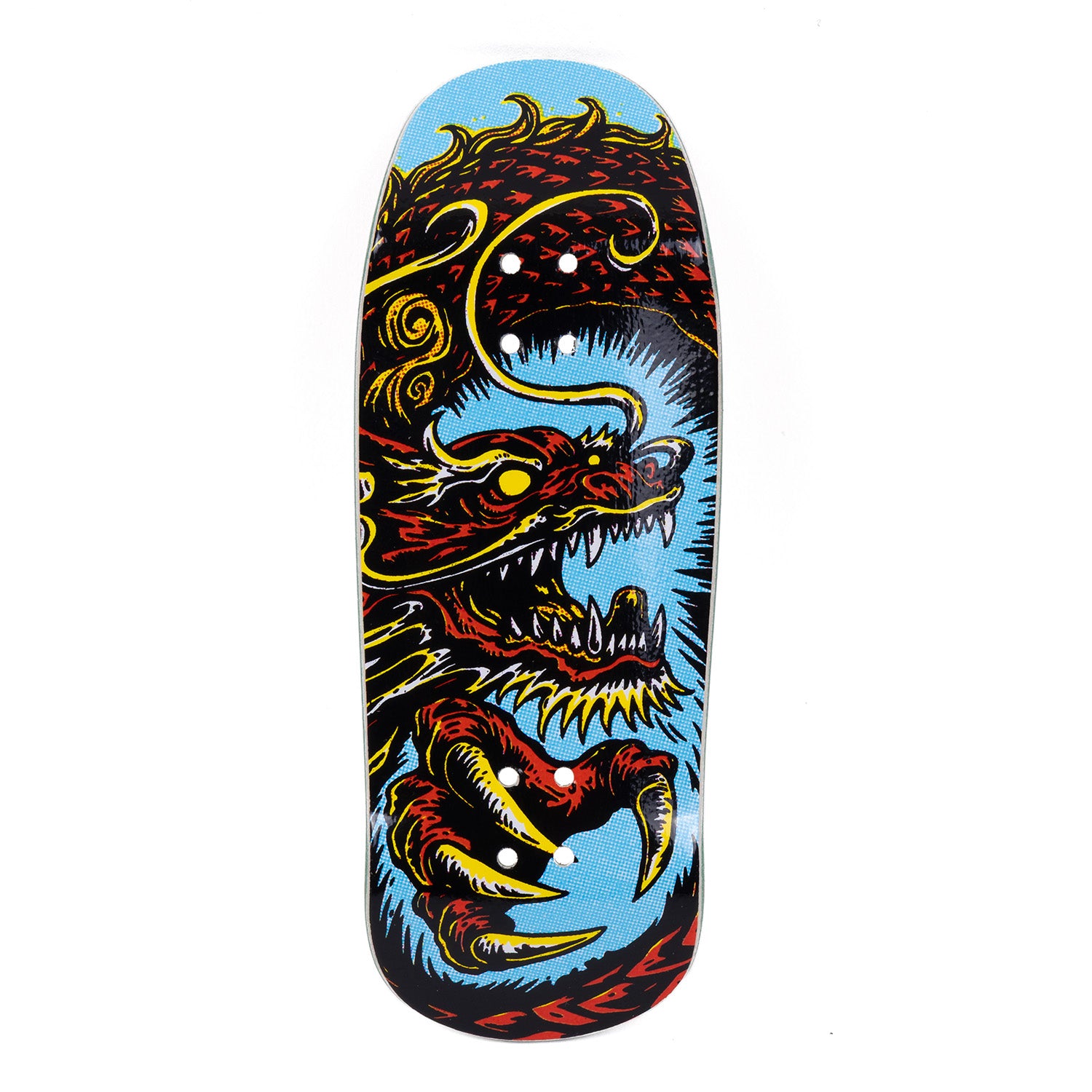 Chems Dragon Cruiser Shape Fingerboard Deck - Blue/Red
