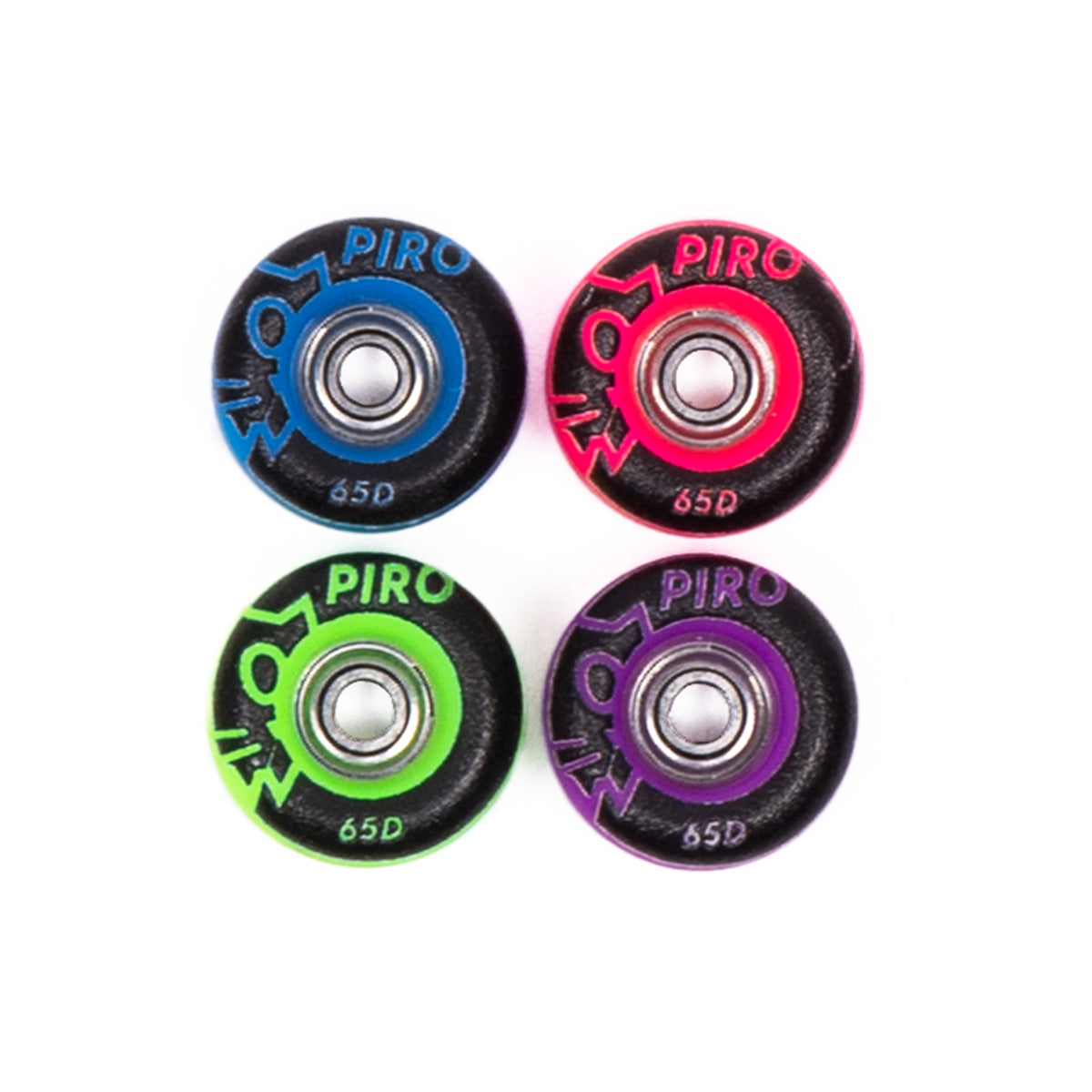 Piro Party Pack Performance Fingerboard Wheels - Purple/Blue/Pink/Gree
