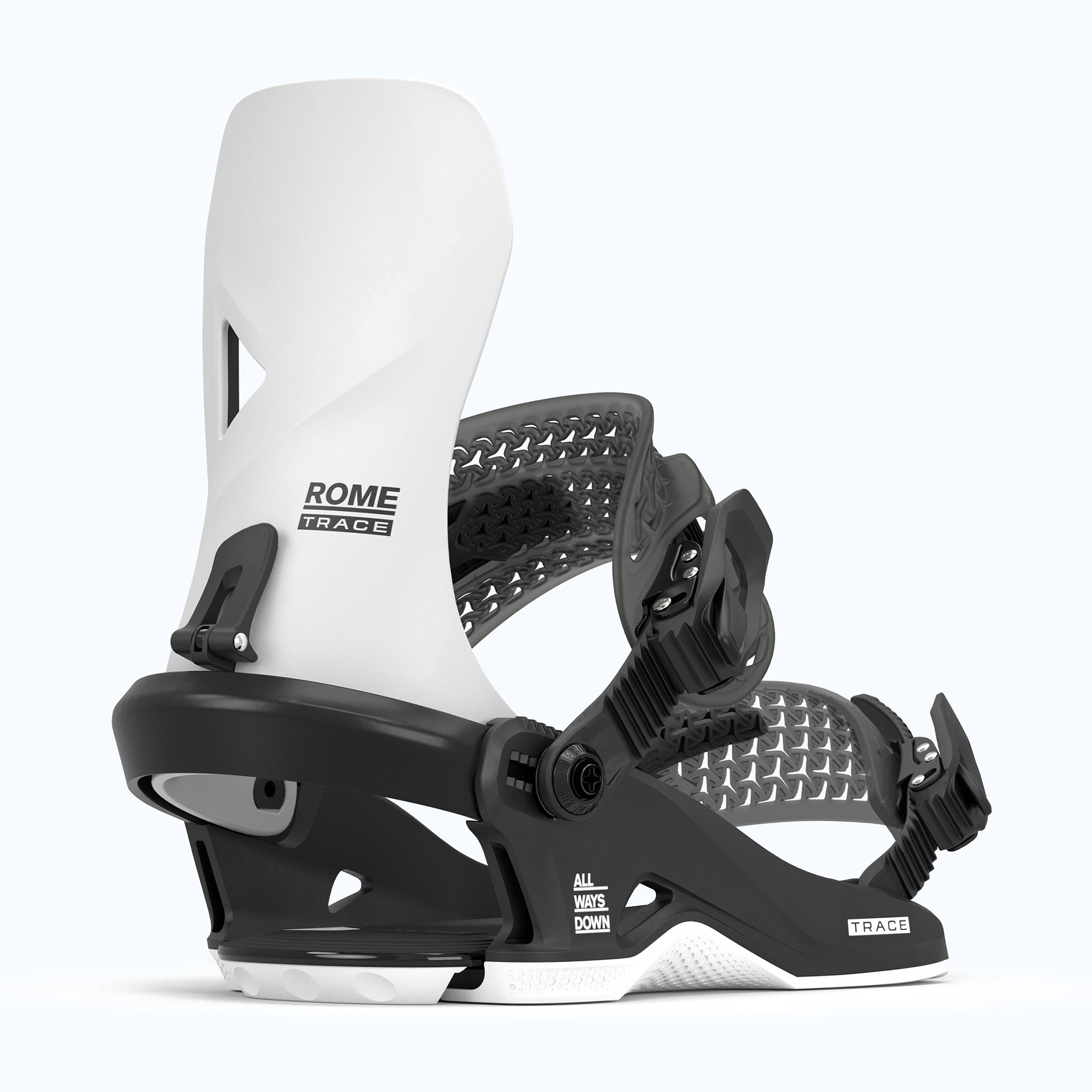 Rome Trace HW Snowboard Bindings 2026 - White