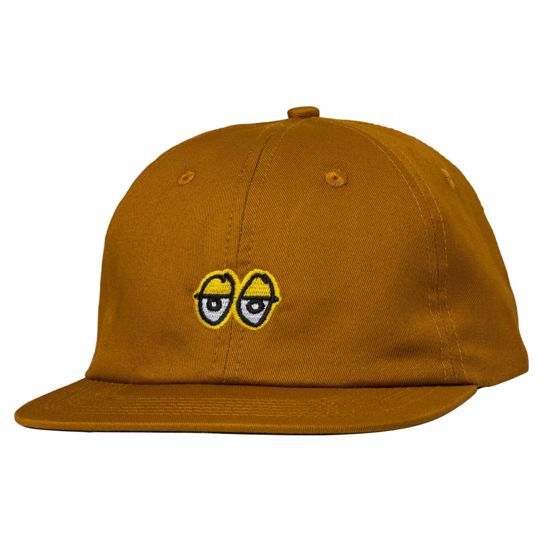 Krooked Eyes Strapback Hat - Tan/Gold