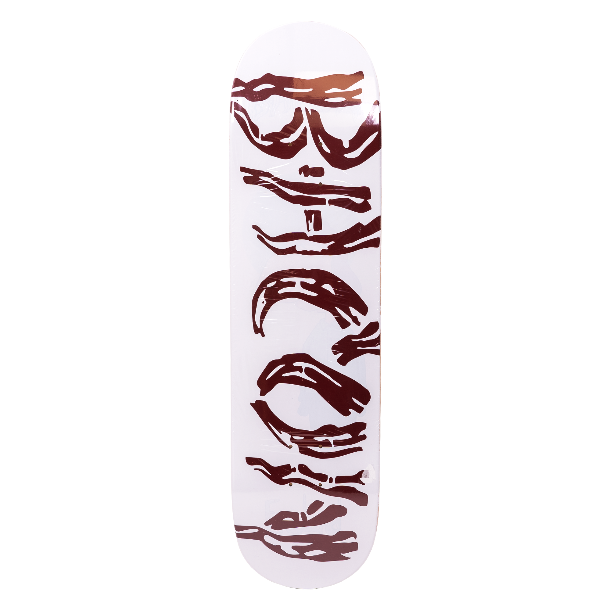 Bacon Team White Logo Skateboard Deck