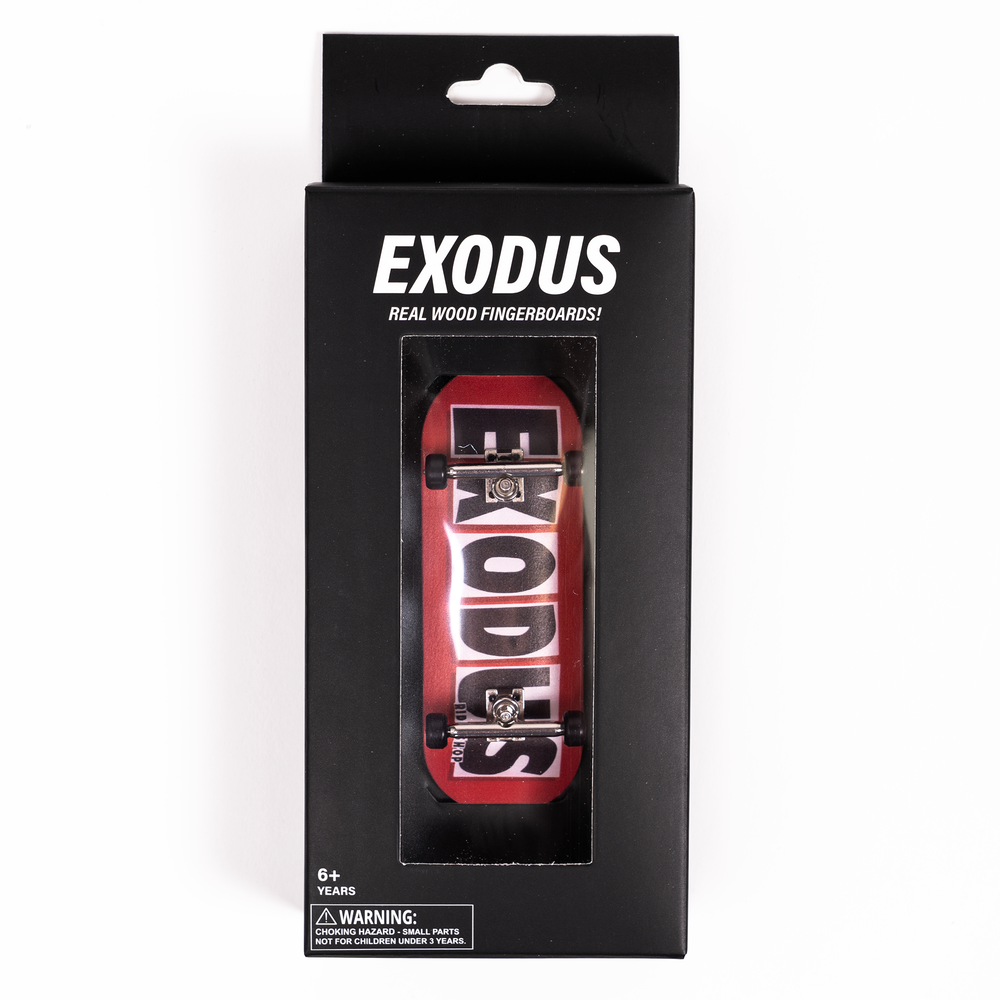 Exodus Deep Concave Brand Logo Complete Fingerboard - Black