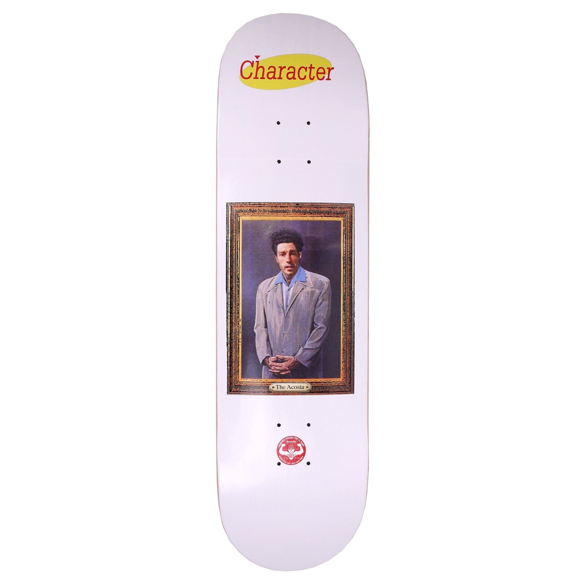 Character Derek Acosta Portrait Skateboard Deck - White