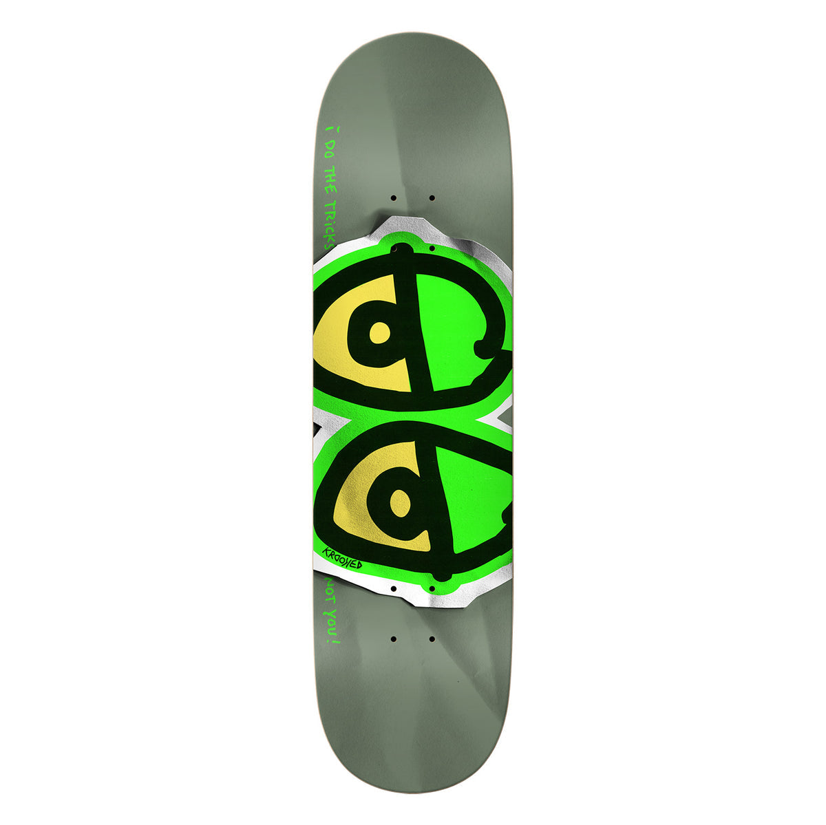 Krooked DBX Eyes Full SE Skateboard Deck - Light Green