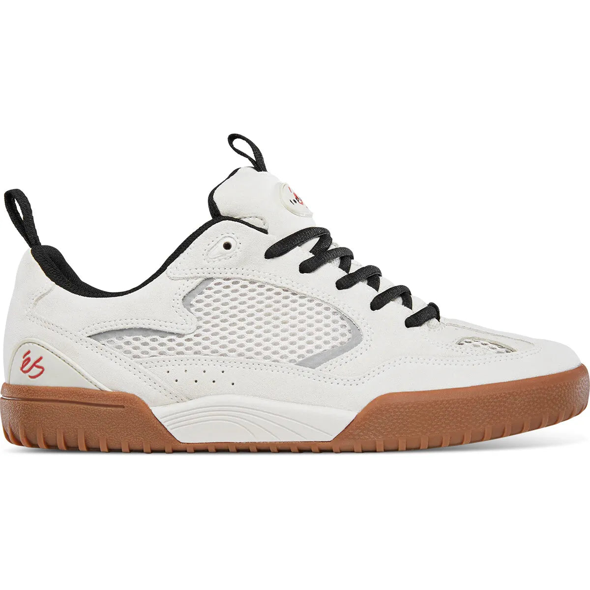 eS Quattro Skateboard Shoe - White/Red/Gum