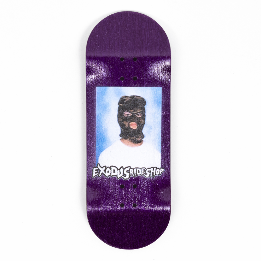 Exodus Deep Concave Ski Mask Fingerboard Deck - Purple