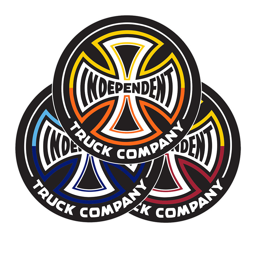 Independent Split Cross Single Skateboard Sticker - Assorted Color