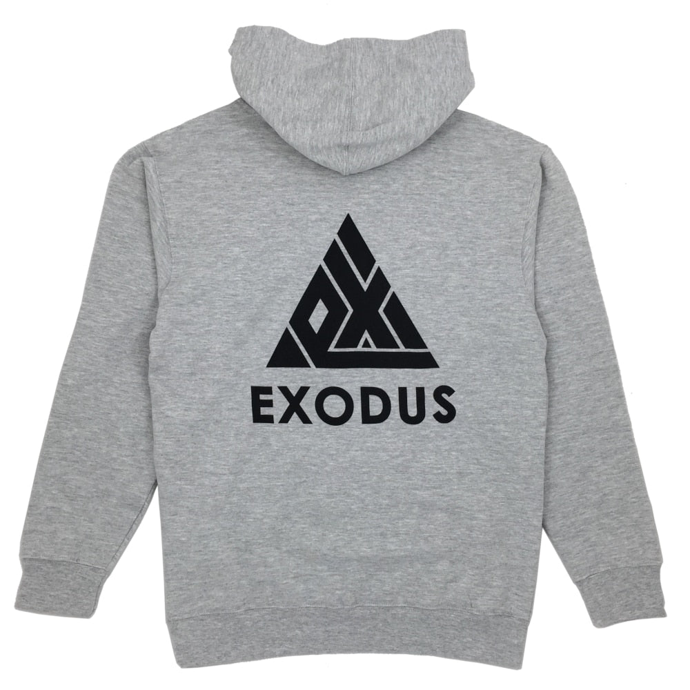 Exodus T1 Logo Pullover Hoodie - Heather Grey/Black – Exodus Ride Shop