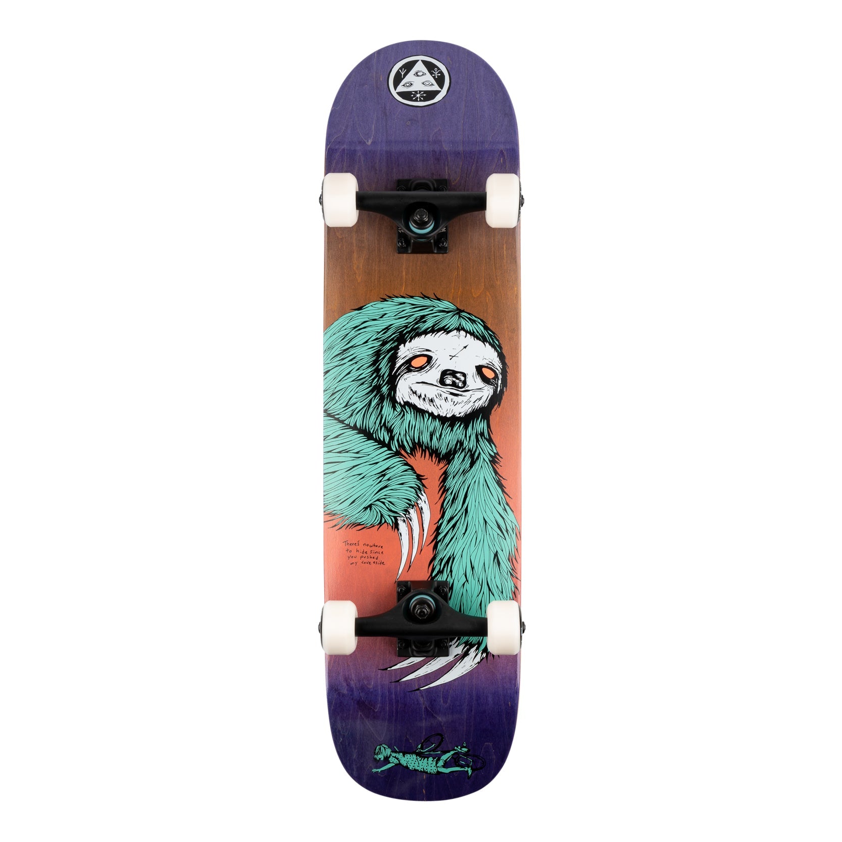 Welcome Sloth Complete Skateboard - Purple Stain