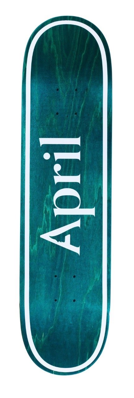 April OG Logo Invert Skateboard Deck - Mint