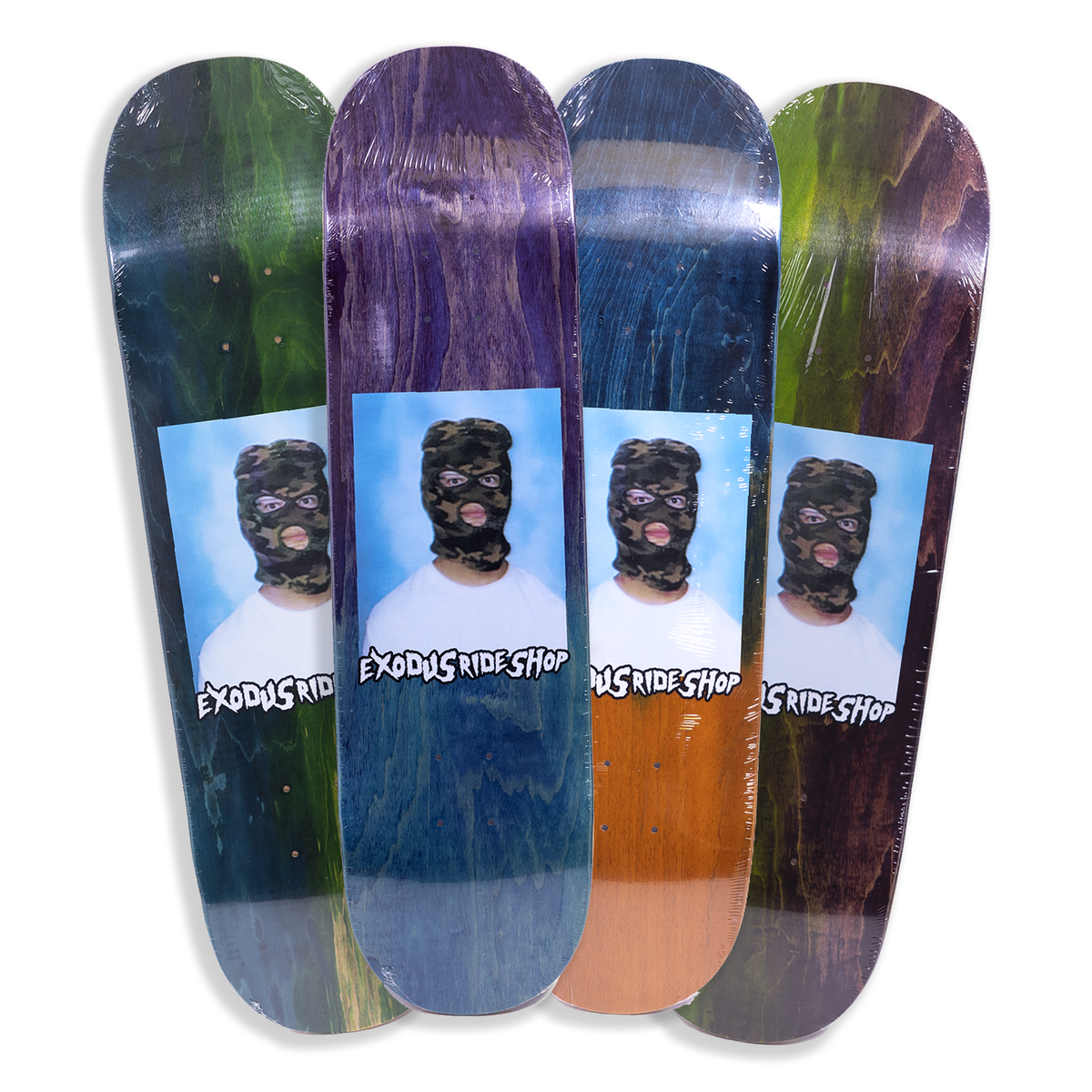 Exodus Ski Mask Faded Stain Full Skateboard Deck