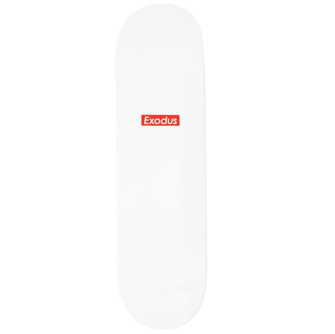 Exodus Box Logo Deck Full Shape - White Dip/Red