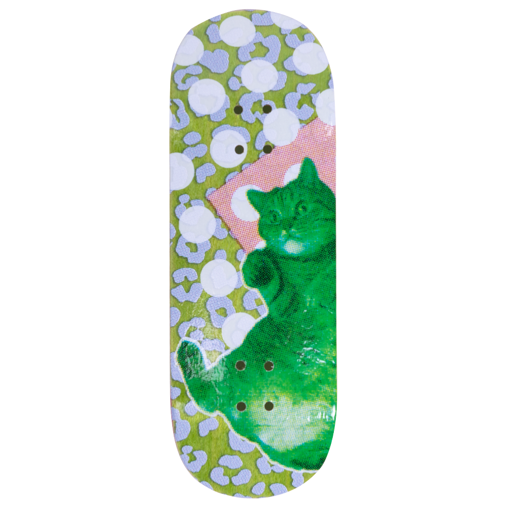 DK Cat Fingerboard Deck - Popsicle Shape(Leopard Print)