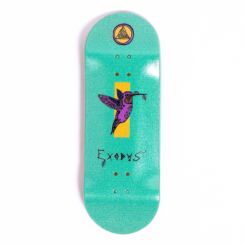 Exodus Deep Concave Anoixi Bird Fingerboard Deck - Mint