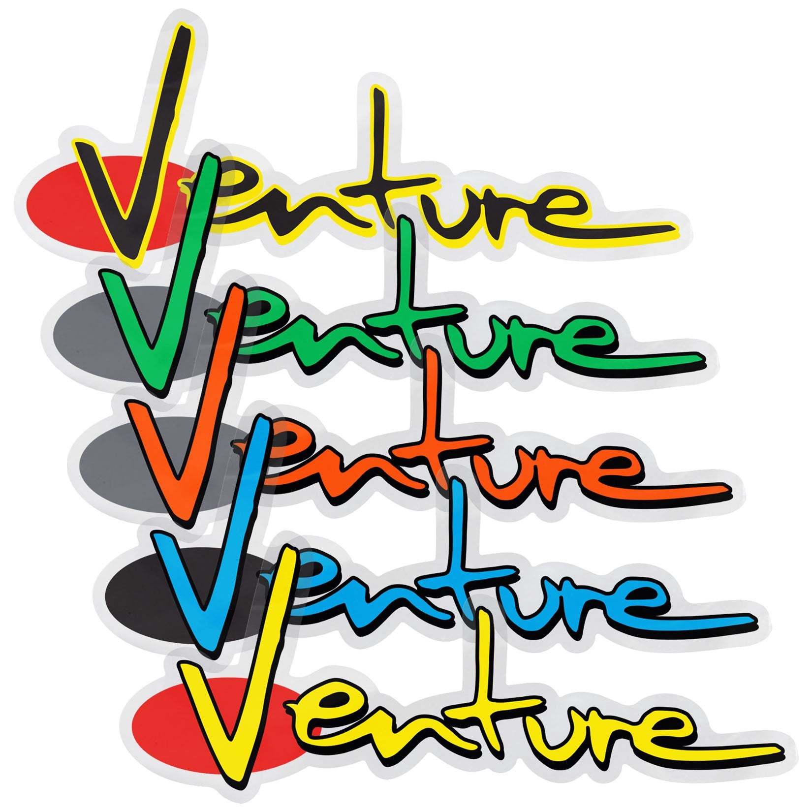 Venture Single Assorted Color '92 Skateboard Sticker - Medium